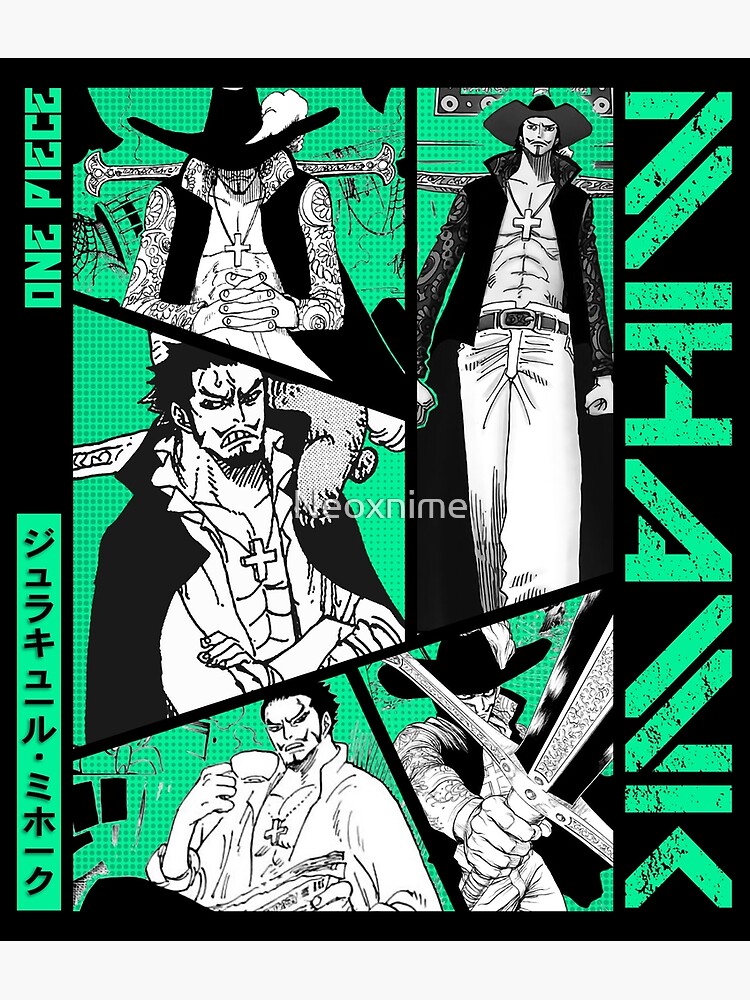 "Mihawk Manga Panel - color version" Poster for Sale by Neoxnime ...