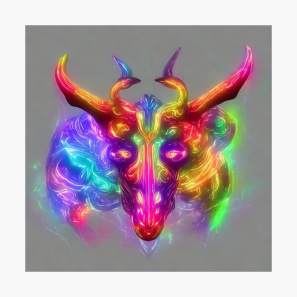 Lámina fotográfica «Signo del zodiaco Tauro, colores vivos brillantes ...