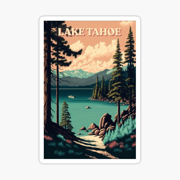 "Lake Tahoe" Sticker for Sale by SkyMileTravel | Redbubble