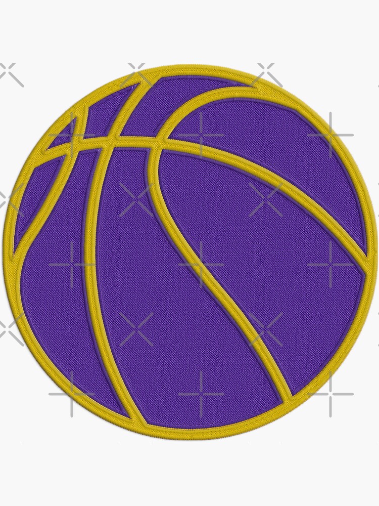 "Embroidered Basketball " Sticker for Sale by theredfoxs | Redbubble