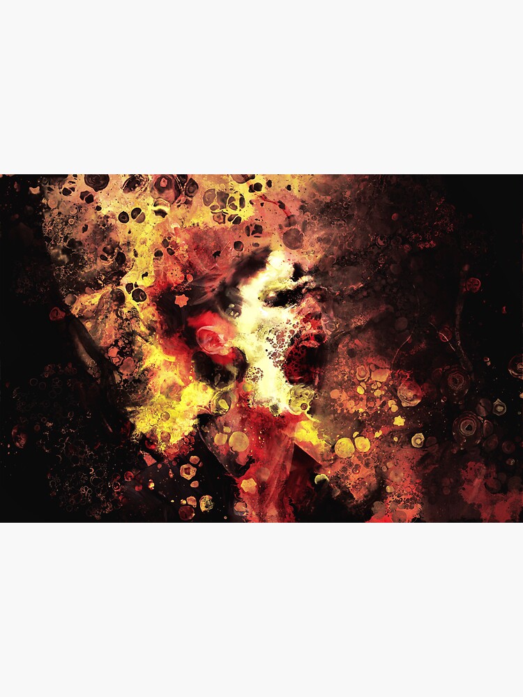 "Emotion. Pain, suffering, screaming, Acrylic Pour" Sticker for Sale by ...