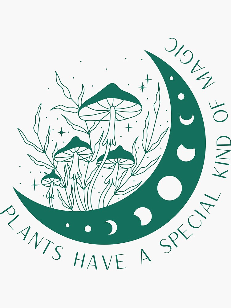 "Plant Magic Moon" Sticker for Sale by madeleineeliot | Redbubble