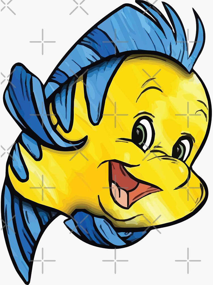 "Flounder" Sticker for Sale by GeneralAladeen | Redbubble