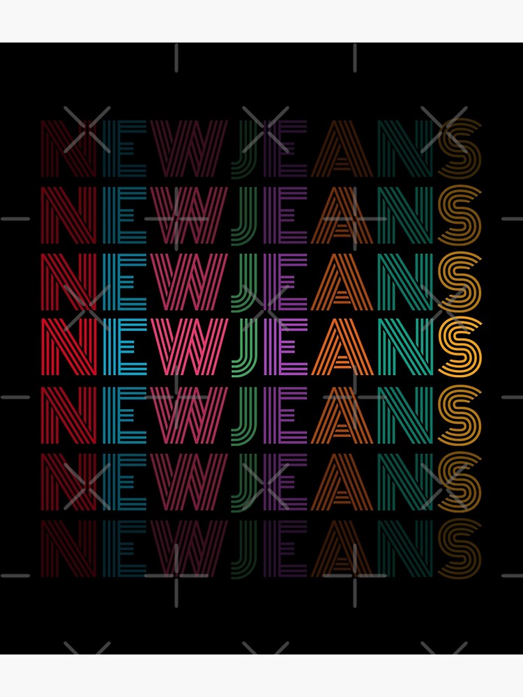 "NewJeans Colorful Typography" Poster for Sale by AliffStudio | Redbubble