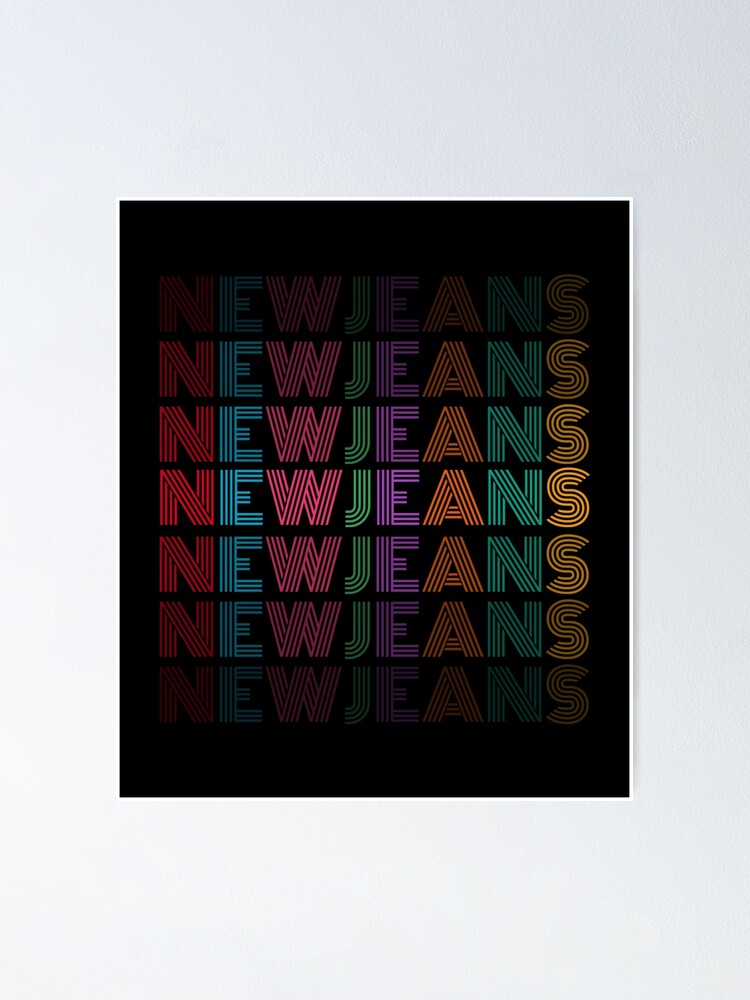 "NewJeans Colorful Typography" Poster for Sale by AliffStudio | Redbubble