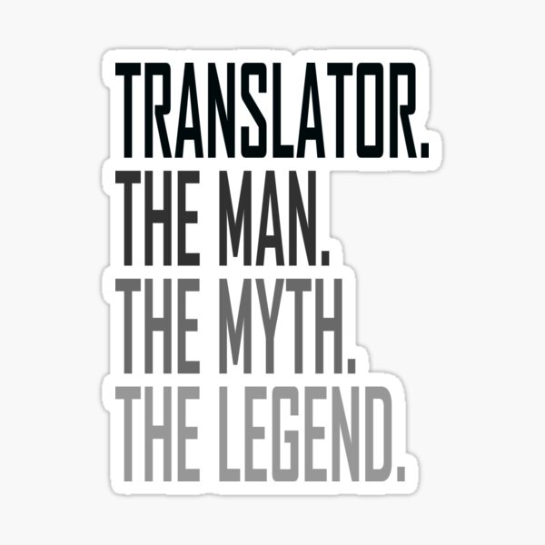 "Translator the man profession" Sticker for Sale by sampleoka | Redbubble