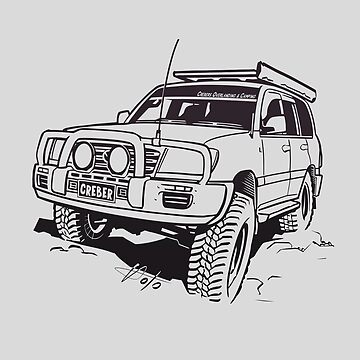"HZJ105 LANDCRUISER " Sticker for Sale by ChasingAdv | Redbubble