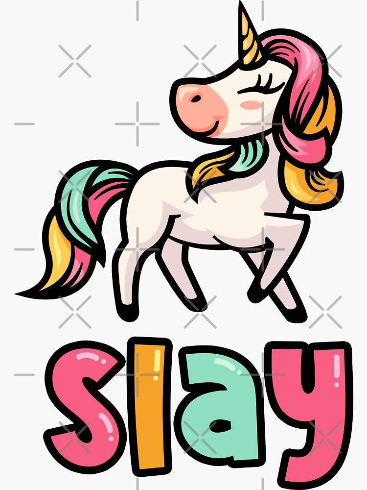 "Slay Unicorn" Sticker for Sale by BeerBro-Designs | Redbubble
