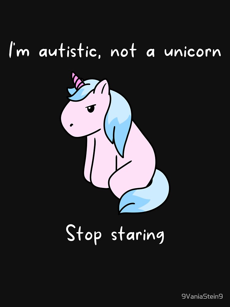 "I’m Autistic, Not a Unicorn Stop Staring Cute Angry Unicorn Pink and ...