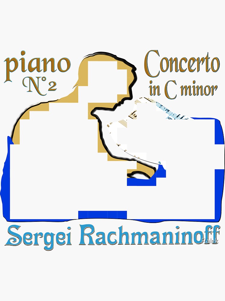 "AMAZING ABSTRACT MINIMALIST PORTRAIT OF SERGEI RACHMANINOFF PIANIST ...