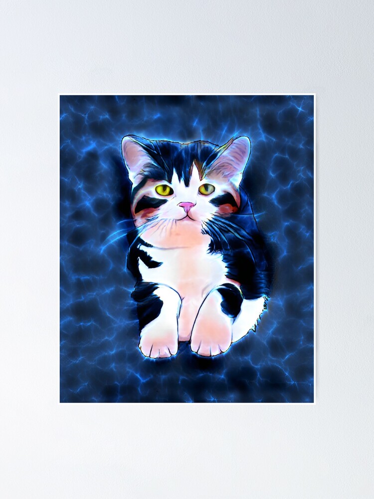 "ElectroStatic Calico Cat" Poster for Sale by Classics-Depot | Redbubble