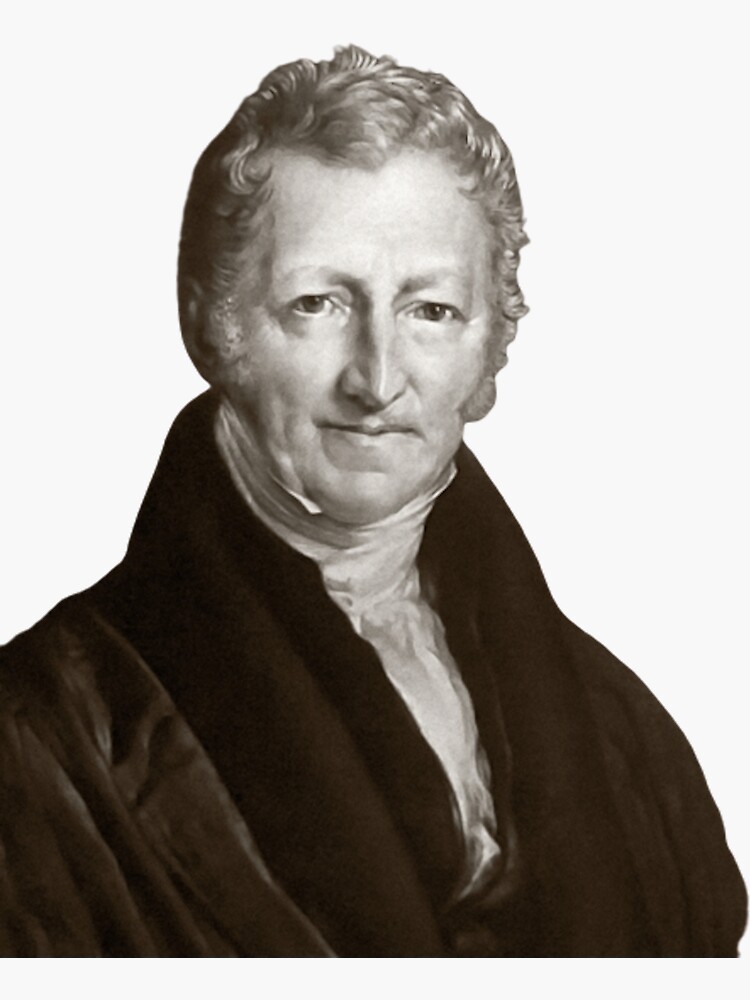 "Thomas Malthus Economist" Sticker for Sale by davetimberwolf | Redbubble