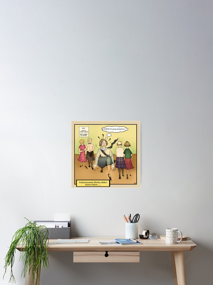 "Scottish Country Dancing Cartoon" Poster for Sale by Amanda Webster ...