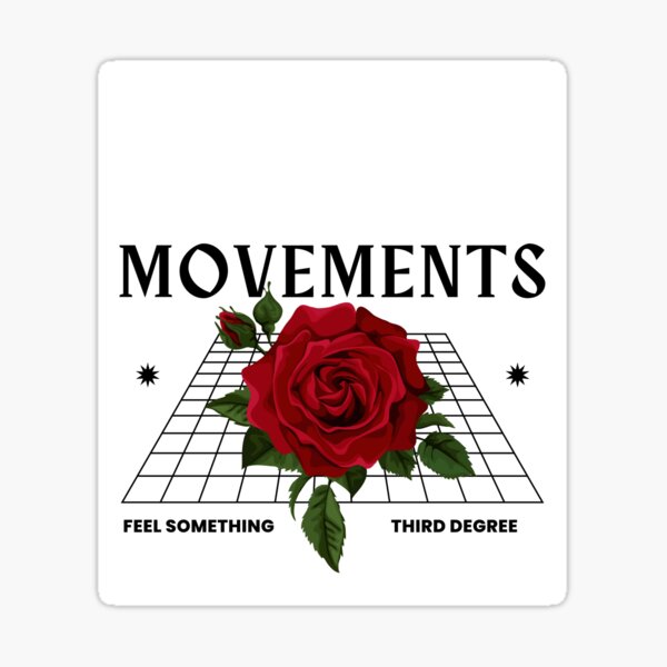 "MOVEMENTS BAND" Sticker for Sale by lyricsandstuffs | Redbubble