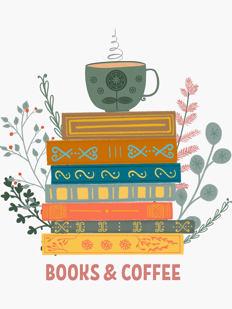 "Books and Coffee aesthetic. The green cup of coffee standing on the ...