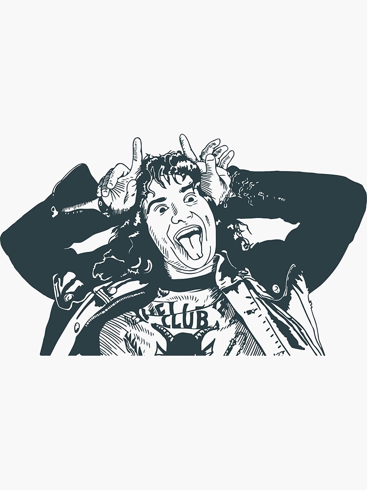 "Eddie Munson the Freak Stranger Things 4 Sticker" Sticker for Sale by ...