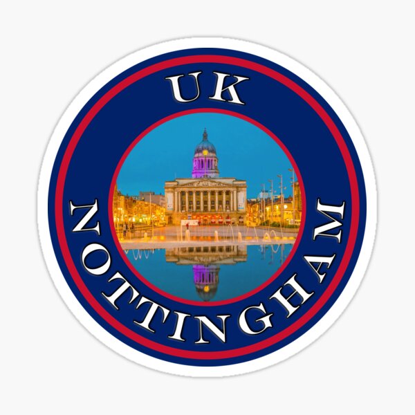 "United Kingdom Nottingham City Hall at Evening - Passport Stamps ...