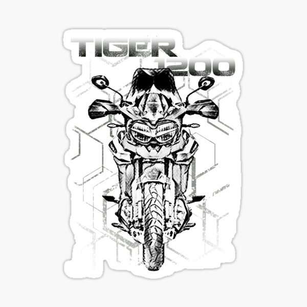 "Triumph Tiger Explorer 1200 Black and White" Sticker for Sale by ...