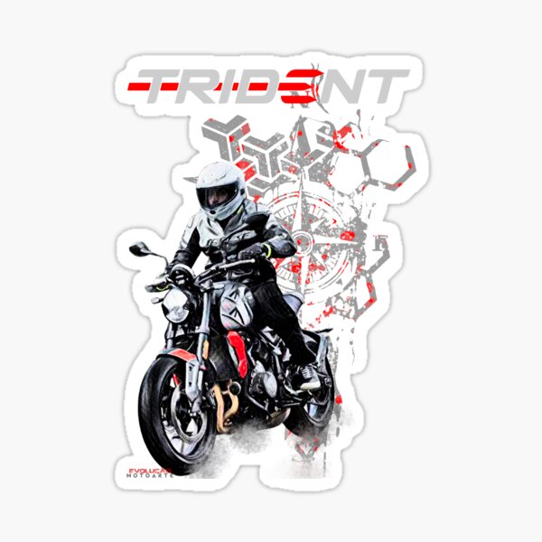 "Trident 660 Naked 2022" Sticker for Sale by Evomotoarte | Redbubble