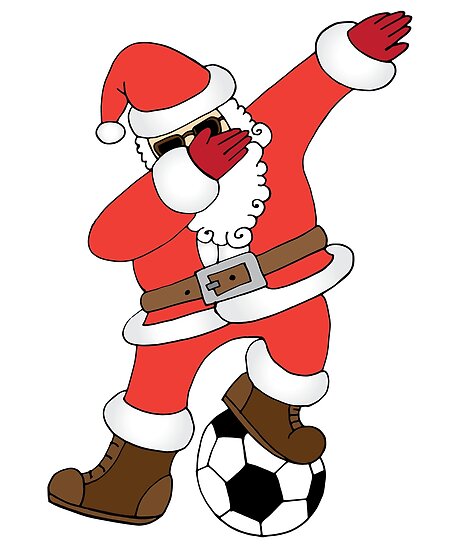 "Funny Santa Dabbing Soccer Christmas (Football)" Poster by lsrclothing ...