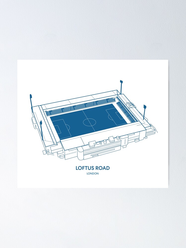 "Loftus Road QPR Line Drawing" Poster for Sale by spmdesigns | Redbubble