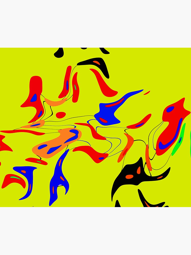 "Swimming abstract fish in an abstract pond" Sticker for Sale by ...