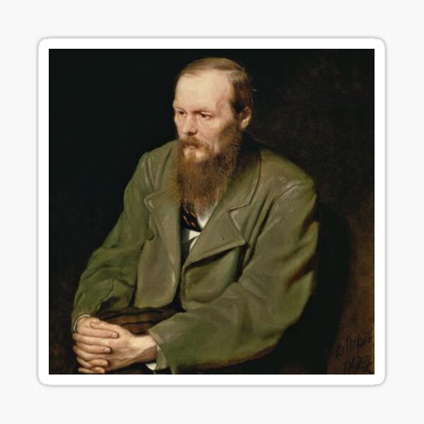"Fyodor Dostoevsky portrait" Sticker for Sale by ReneMagritteArt ...