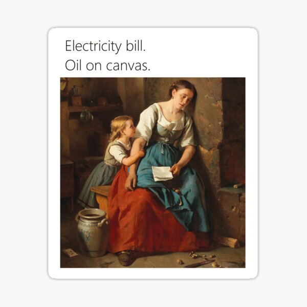 "Electricity bill. Oil on canvas - Thanksgiving, Christmas And Birthday ...