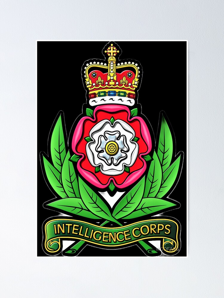 "Intelligence Corps Cap Badge Inignia in Colour" Poster for Sale by ...