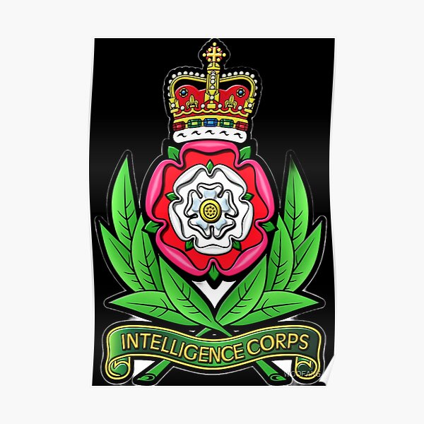 "Intelligence Corps Cap Badge Inignia in Colour" Poster for Sale by ...