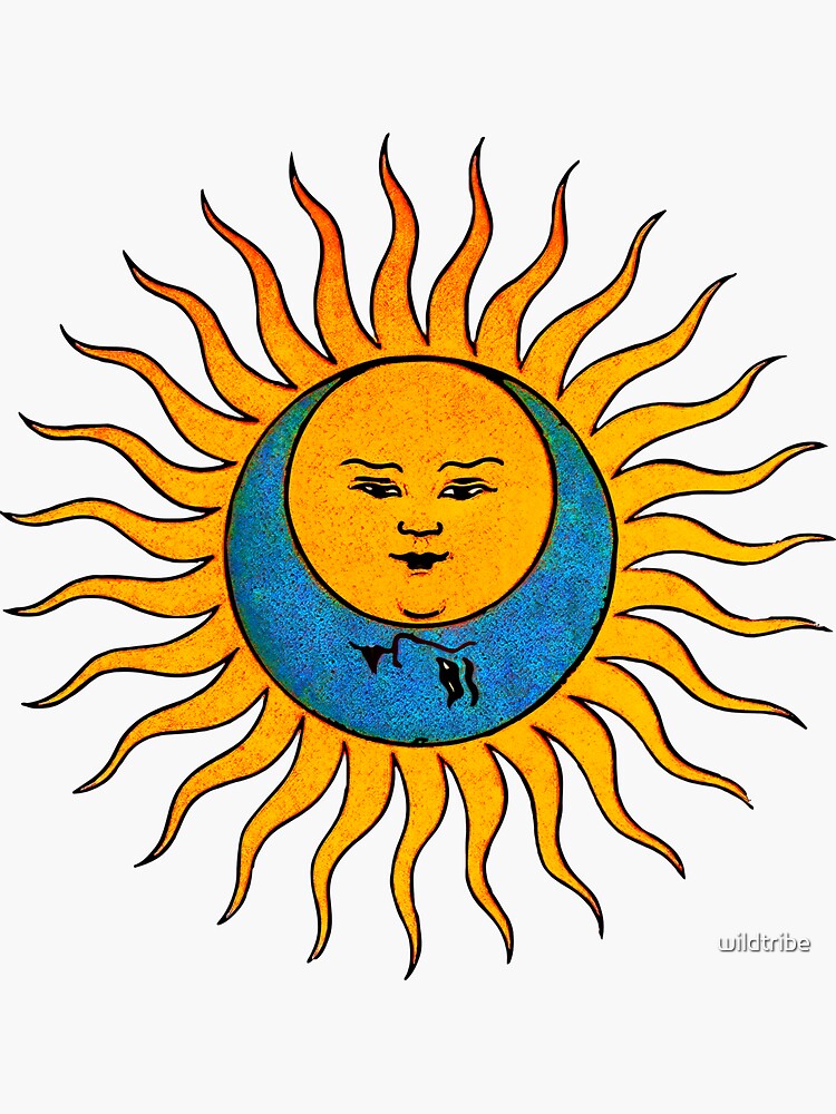 "Sun X Moon " Sticker for Sale by wildtribe | Redbubble