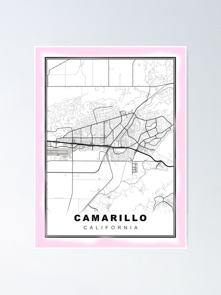 "Minimalist Camarillo Map" Poster for Sale by sibudas | Redbubble