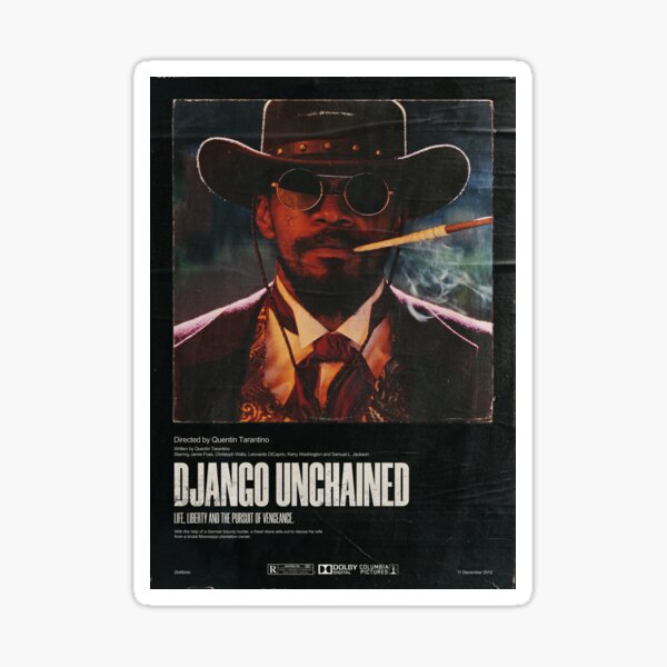 "Django Unchained Vintage Movie" Sticker for Sale by GenerateArtAI ...