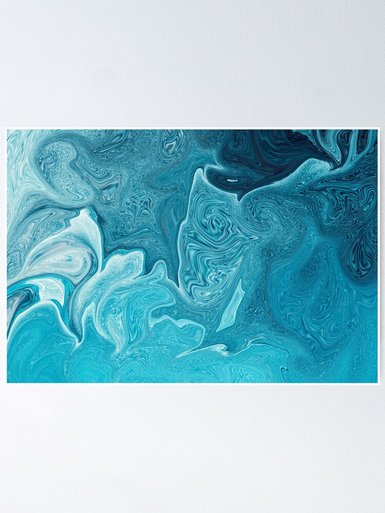 "Ocean Blue Abstract" Poster for Sale by procreativefox | Redbubble