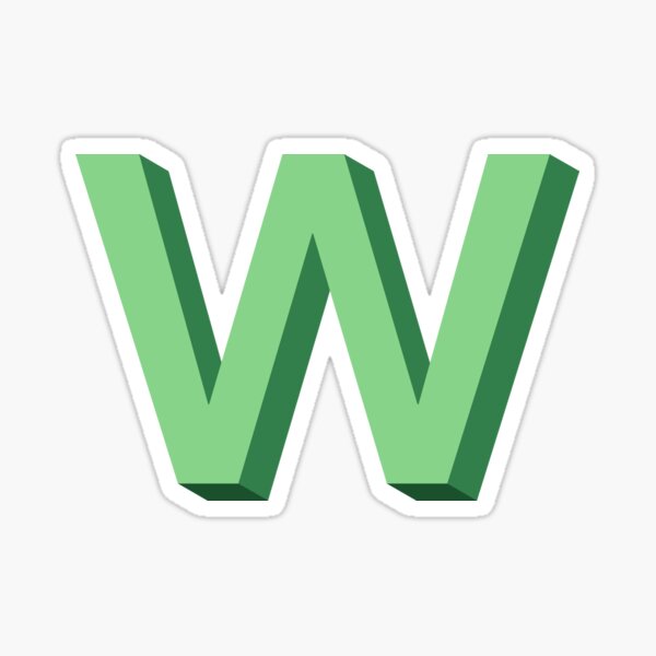 "Single Letter Monogram W" Sticker for Sale by TheMonogramShop | Redbubble
