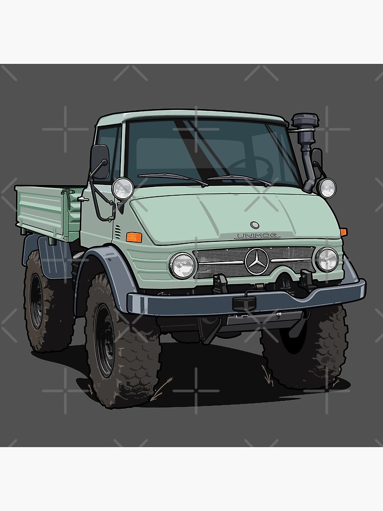 "Artwork Illustration Workhorse Mercedes UNIMOG 406 Truck - offroad ...