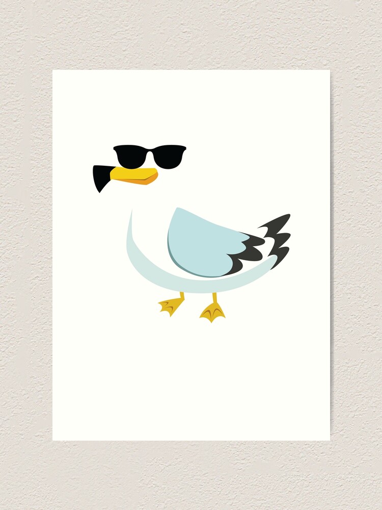 "Seagull Emoji " Art Print for Sale by HippoEmo | Redbubble