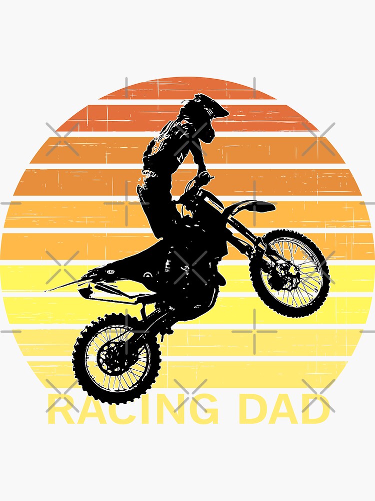 "racing dad pride motocross" Sticker for Sale by pieropiero | Redbubble