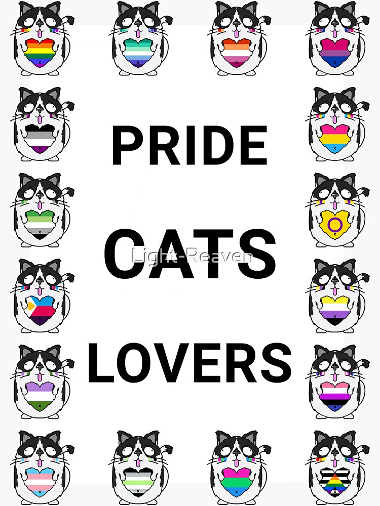 "PrideCat Collection - Pride Cat Lovers" Sticker for Sale by Light ...
