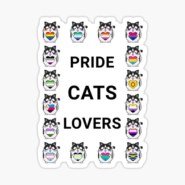 "PrideCat Collection - Pride Cat Lovers" Sticker for Sale by Light ...