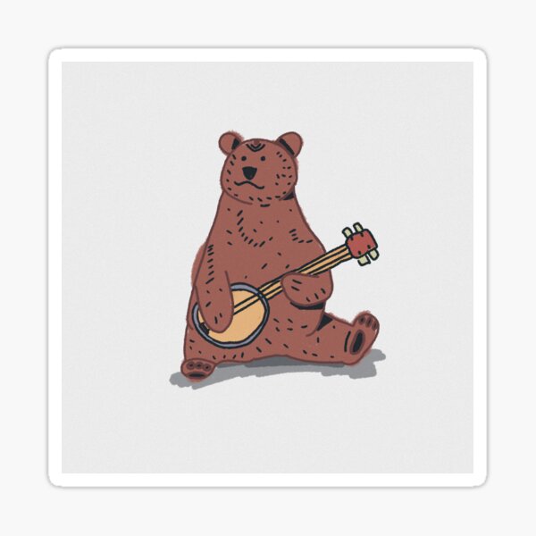 "Bear-Jo" Sticker for Sale by Blandpoet | Redbubble