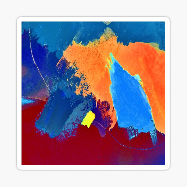 "Dark Blue Toned Paint Strokes" Sticker for Sale by MazingPatterns ...