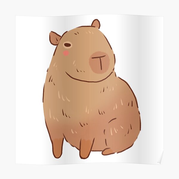"Capybara illustration " Poster for Sale by Mayarart | Redbubble