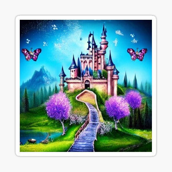 "Magical Castle" Sticker for Sale by TheSharpService | Redbubble
