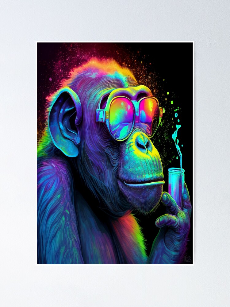 "Acid Monkey" Poster for Sale by DalexMK | Redbubble