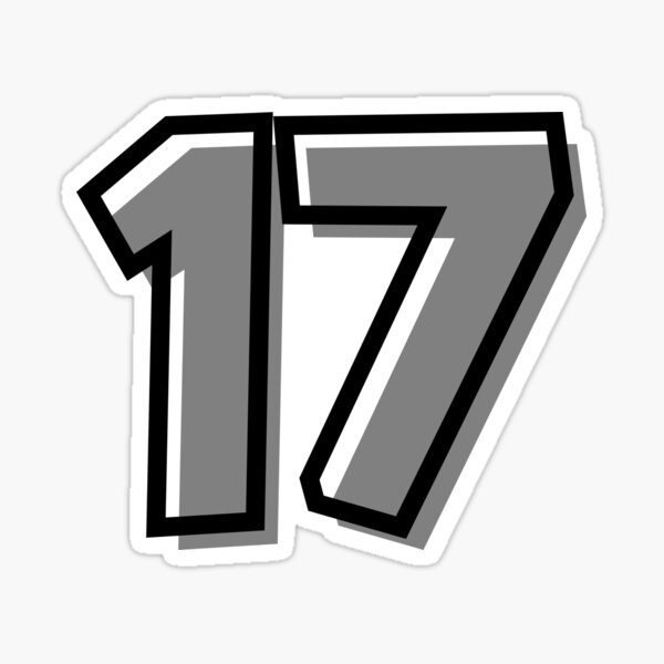 "Number 17" Sticker for Sale by mankindvm | Redbubble