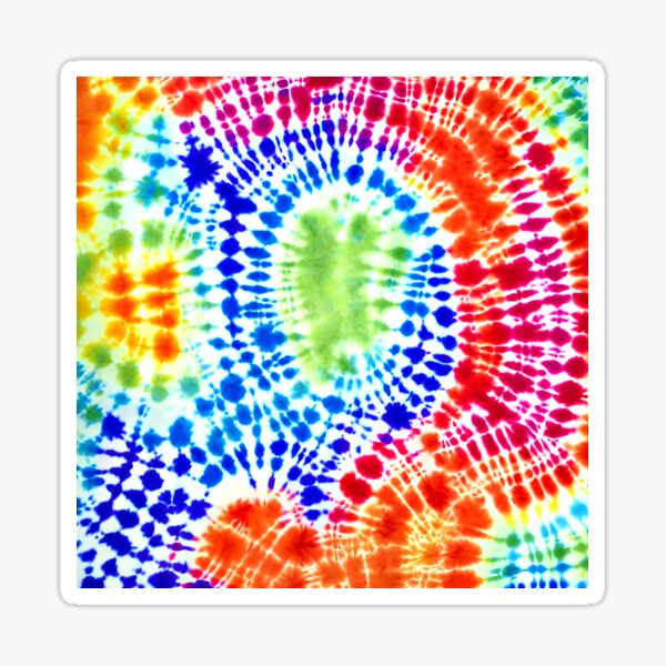 "Groovy Blotchy Spiral Tie Dye Batik Art " Sticker for Sale by Prawny ...