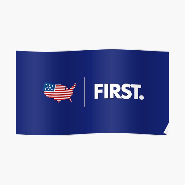 Póster «Primera Bandera de América #AmericaFirst USA Patriotic Pride ...