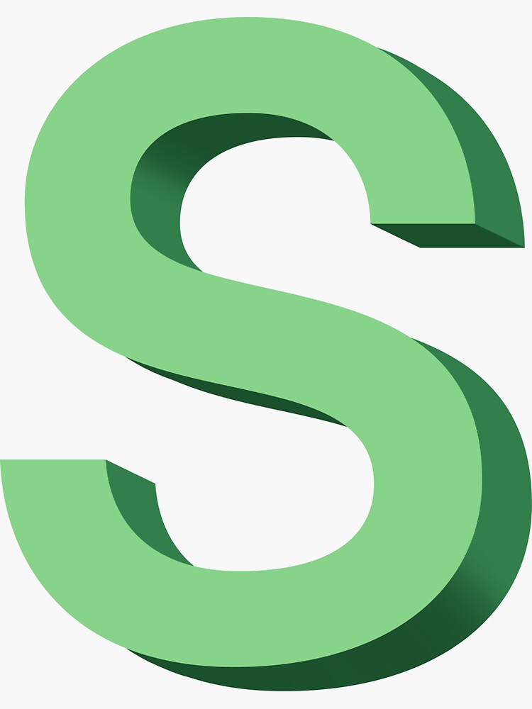 "Single Letter Monogram S" Sticker for Sale by TheMonogramShop | Redbubble