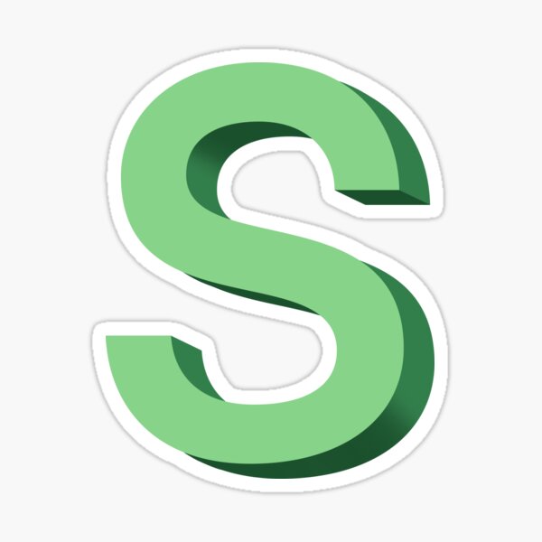 "Single Letter Monogram S" Sticker for Sale by TheMonogramShop | Redbubble